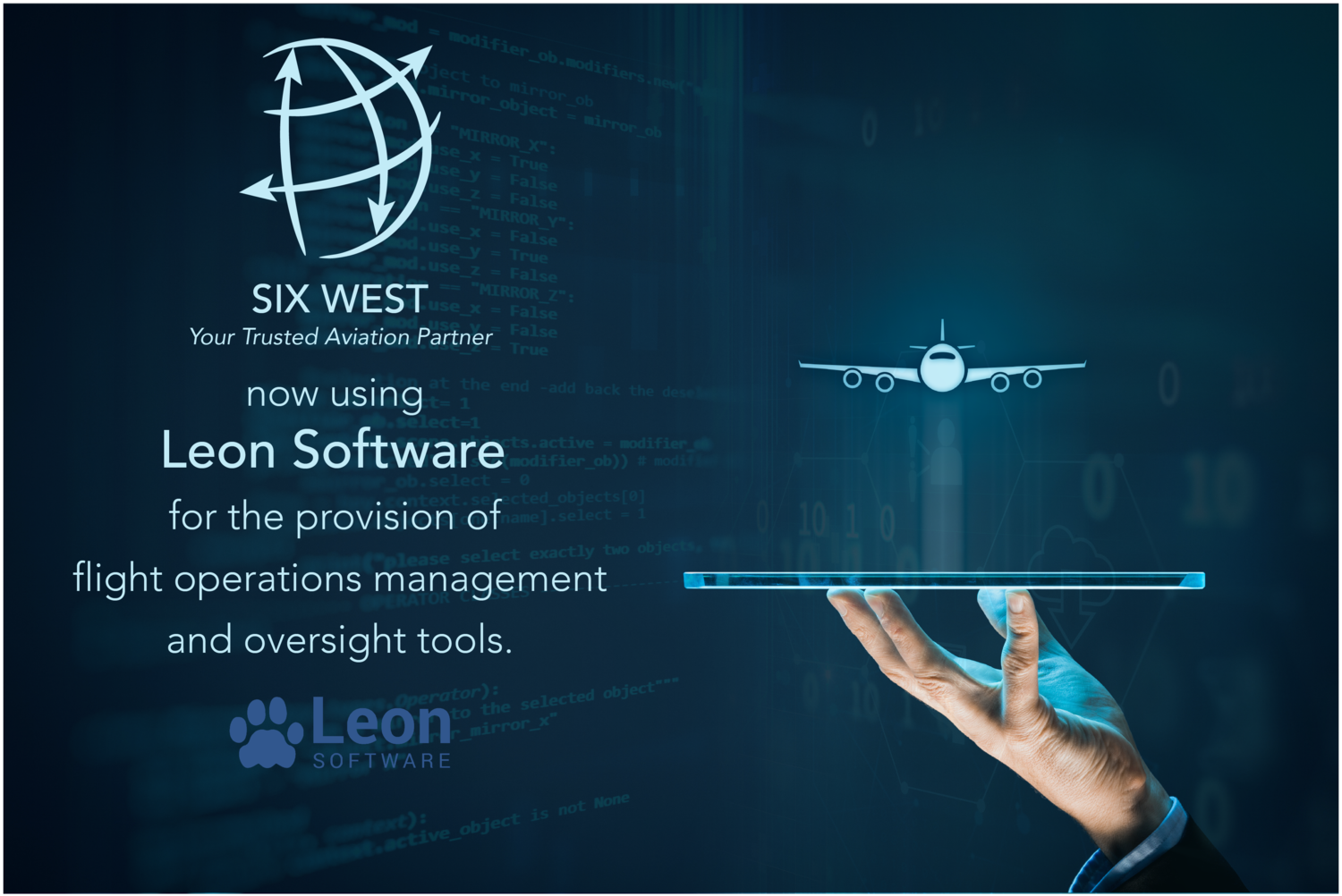 Leon Software agreement - Six West Aviation